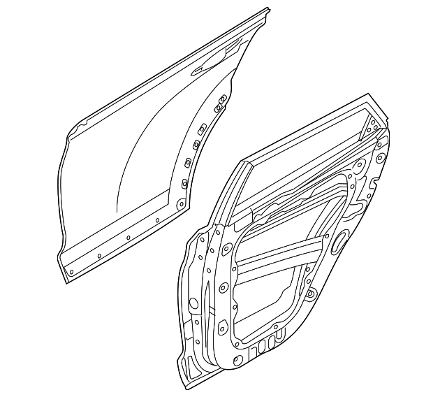 77004-N9000 - Door Shell 2022-2023 Hyundai Tucson | Factory Hyundai ...