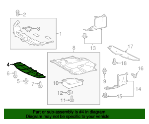 2016-2018 Toyota Under Cover 51420-47030 | OEM Parts Online