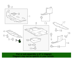 2016-2022 Toyota Under Cover Bolt 90119-A0451 | Toyota Parts Center