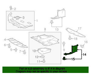 51444-02100 - Side Shield - 2019-2024 Toyota | OEM Genuine Toyota Parts