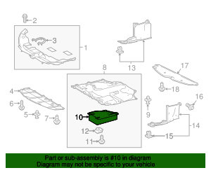 2016-2022 Toyota Engine Cover 51447-47030 | Toyota Parts Center