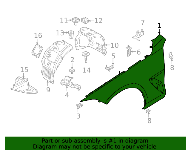 Genuine BMW 41-00-9-491-429 | Fender | FREE Shipping on Most Orders ...