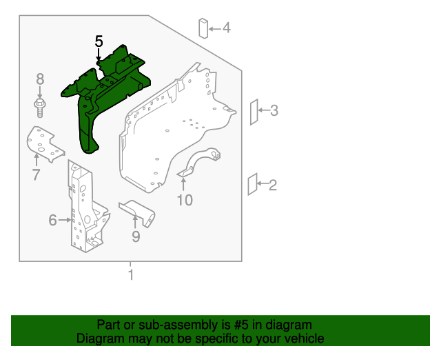 2017-2019 Nissan Titan Upper Rail - Driver's Side (LH) F4181-EZ4MA ...