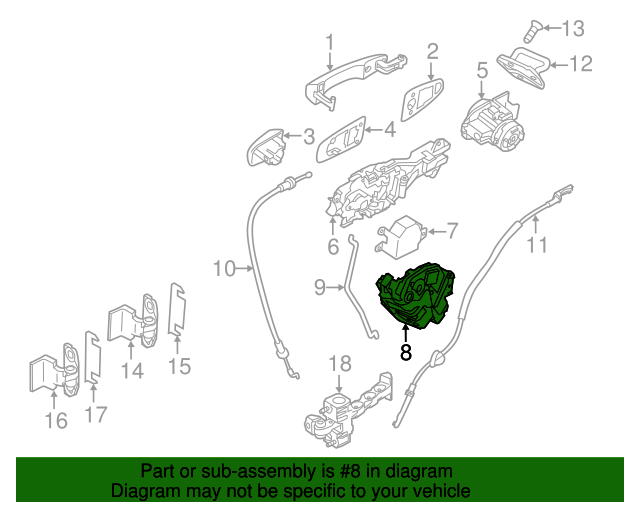 2011-2018 Volvo Lock Actuator 31349860 | TascaParts.com