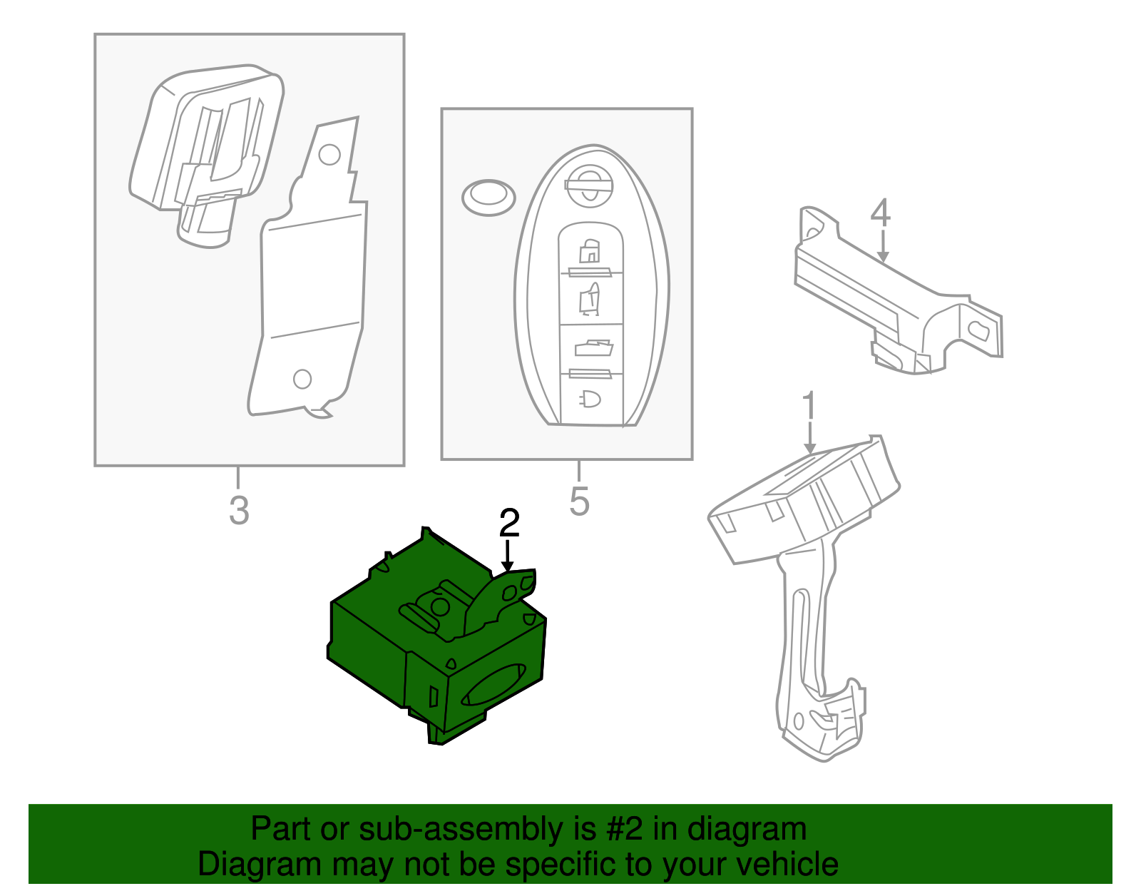 2009-2014 Nissan Murano Intelligent Key Card Slot (z51 Murano) 285F5 ...