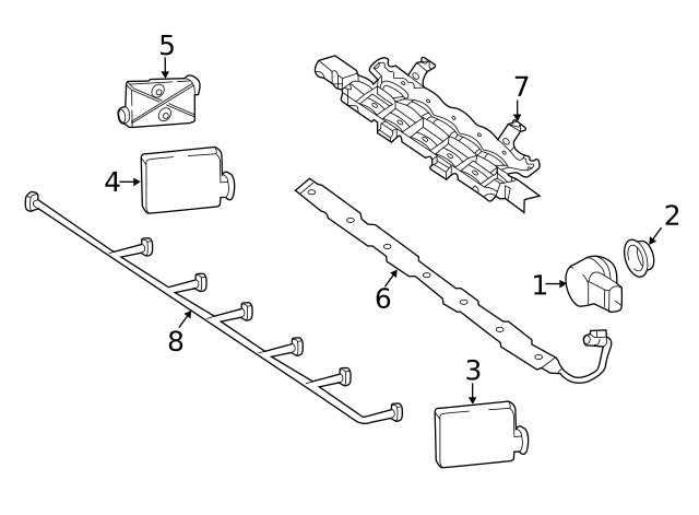 253-540-63-12 - Parking Aid System Wiring Harness 2020-2022 Mercedes ...