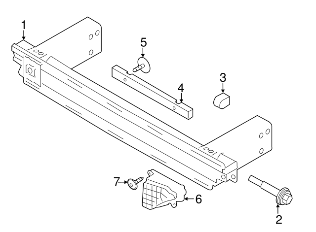 Genuine OEM Impact Bar Part# LR123919 Fits 2018-2020 Land Rover Range ...
