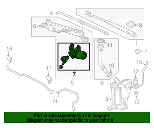 2013-2022 GM Windshield Wiper Motor 42333714 | OEM Parts Online