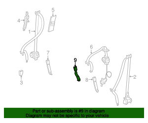 73306-0C061-E0 - Buckle End - 2018-2021 Toyota Tundra | OEM Genuine ...