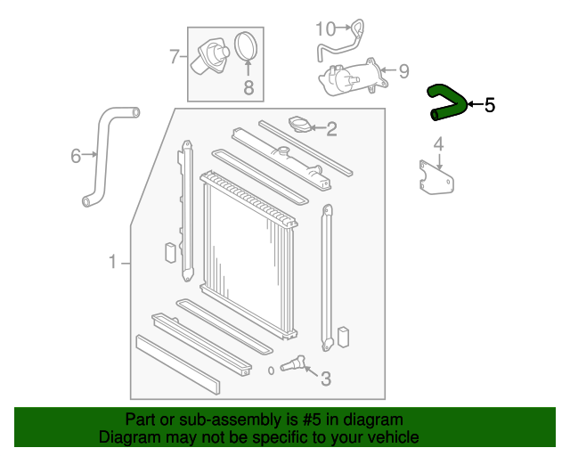 2007-2022 Toyota Radiator Coolant Hose 16571-0S010 | OEM Parts Online