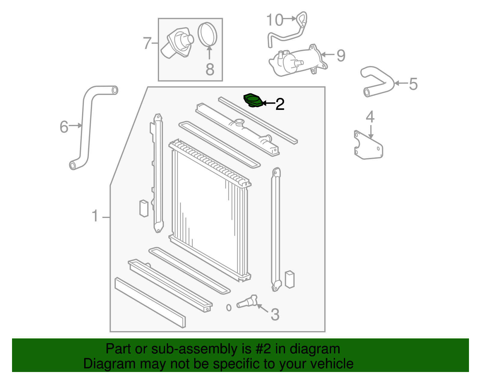 2002-2017 Toyota Radiator Cap 16401-31480 | Toyota Parts Center