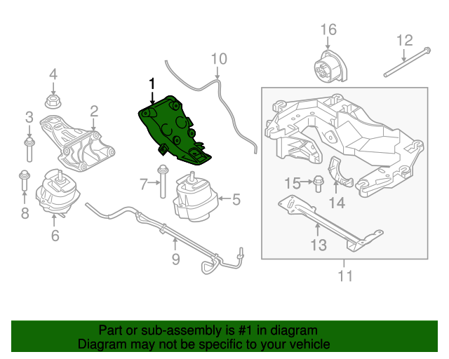 22116856185 - 2016-2018 BMW X5 Support Bracket (22-11-6-856-185) | BMW ...