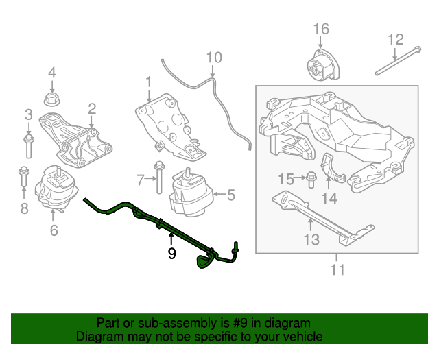 Genuine Hose Assembly for 2016-2018 BMW X5 | OEM Part# 22-11-6-861-222 ...