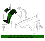 Mercedes-Benz OEM Ft Fender Liner Part# 166-880-27-05 | OEM Vehicle Parts