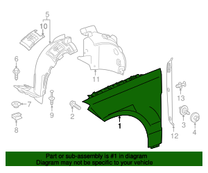 2013-2019 Mercedes-Benz Fender 166-880-28-00 | MB Parts Center