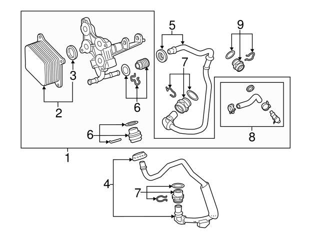 2016-2021 GM Engine Oil Cooler Adapter 12670866 | TascaParts.com