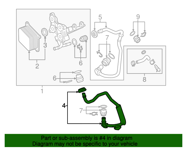 2016-2021 GM Oil Cooler Pipe 12673649 | TascaParts.com