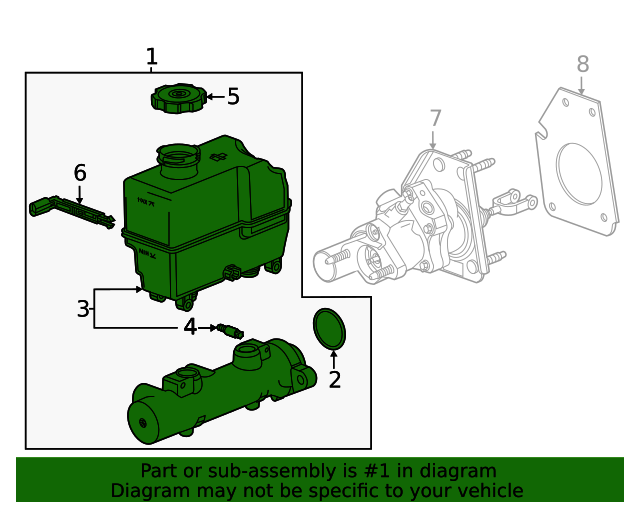 2020-2022 GM Brake Master Cylinder 84668150 | GMPartsDirect.com