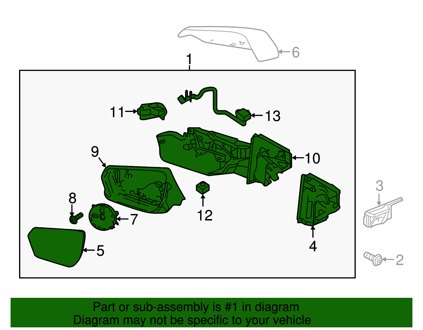 2020-2024 Chevrolet Equinox Door Mirror 84604250 GM | GMPartsDirect.com