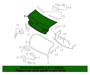 69200-0A500 - Deck Lid 2009 Hyundai Sonata | AutoNationParts.com