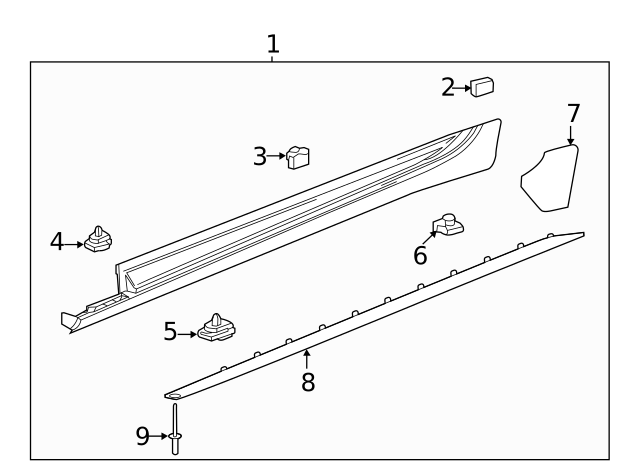 2022-2024 Cadillac CT5 F Molding Kit 84965190 GM | GMPartsDirect.com