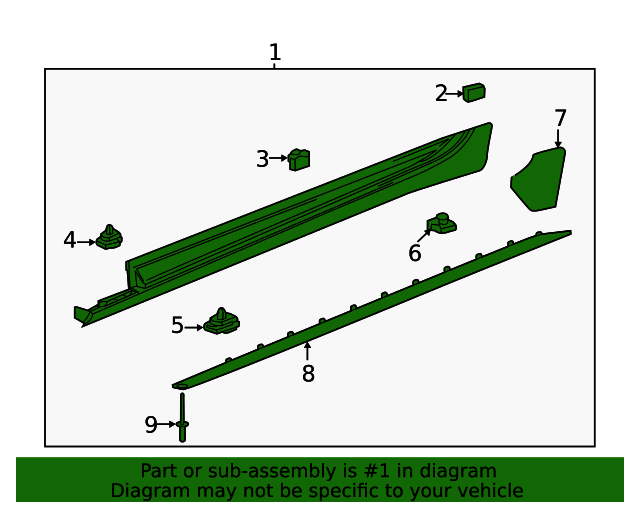 2022-2024 Cadillac CT5 F Molding Kit 84965190 GM | GMPartsDirect.com