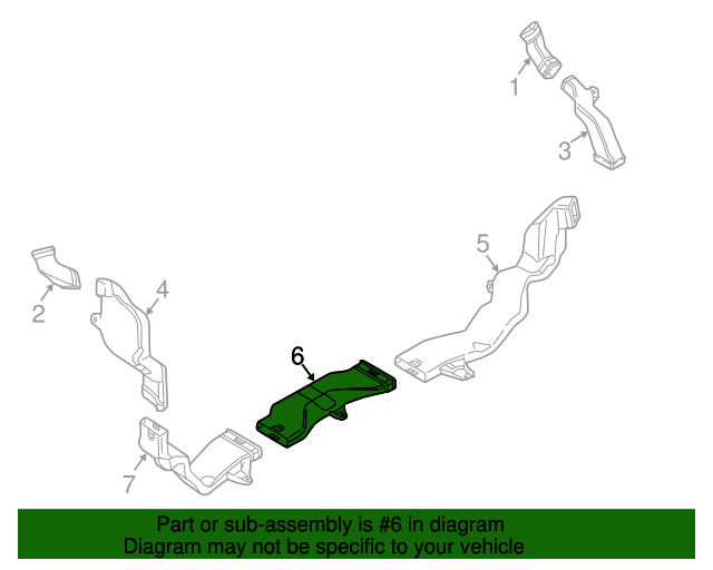 LR061436 - Instrument Panel Air Duct 2015-2019 Land Rover Discovery ...
