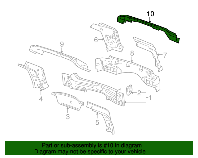 2010-2016 Cadillac SRX Back Body Opening Upper Frame 25806740 ...