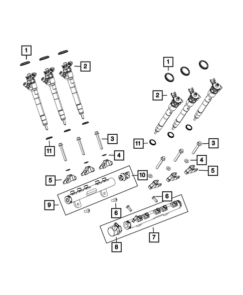 Fuel Rail and Injectors for 2014 Jeep Grand Cherokee | My Mopar Parts