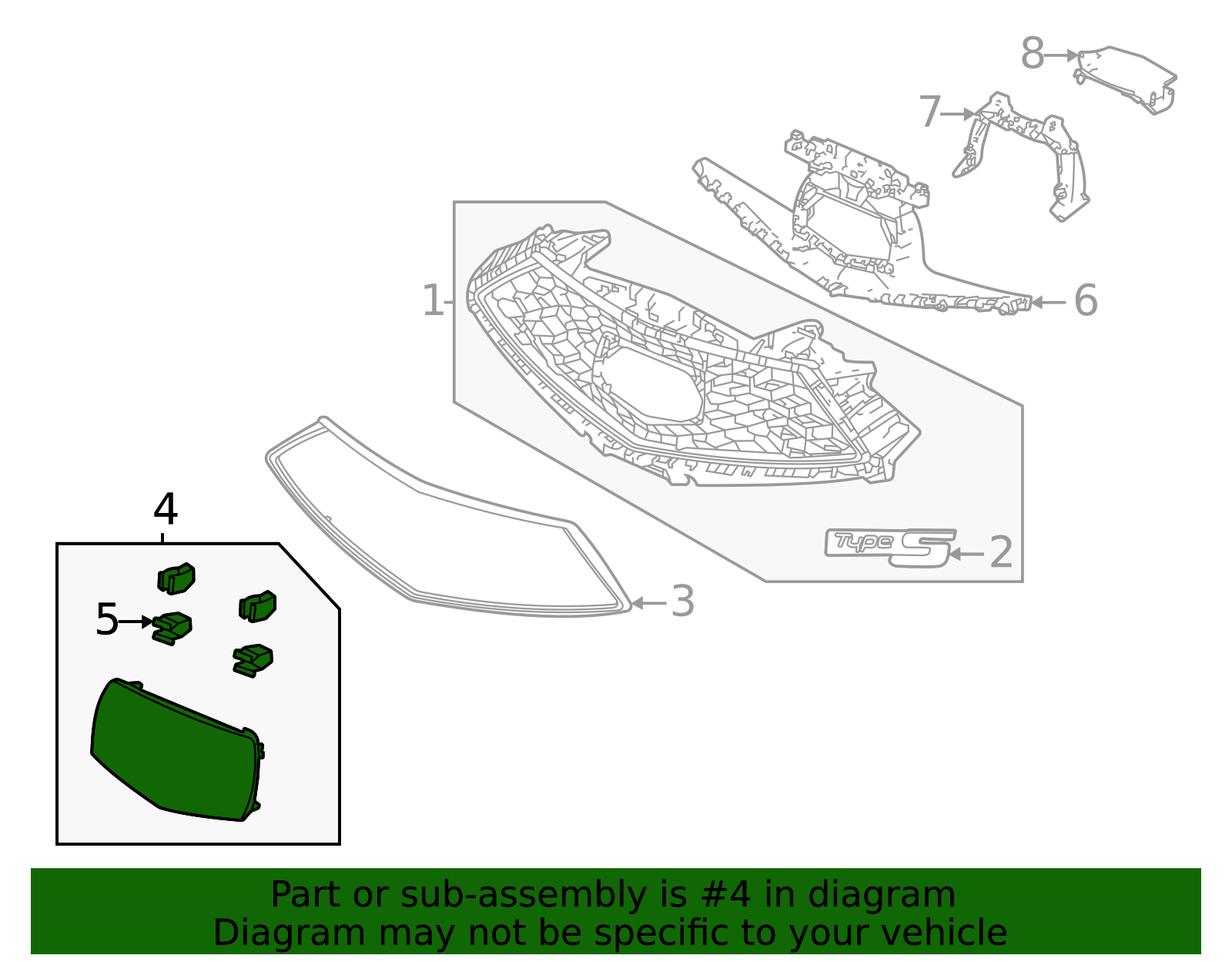 71125-TGZ-A01 - High-Quality Outer Cover for 2021-2023 Acura TLX ...