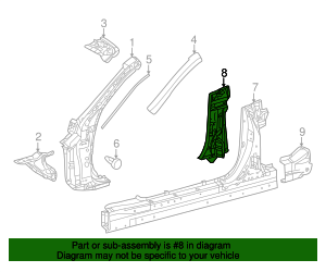 2010-2015 Lexus Rocker Panel Reinforcement 61303-53010 | OEM Parts Online