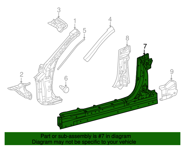 2010-2015 Lexus Rocker Panel Assembly 61402-53903 | OEM Parts Online