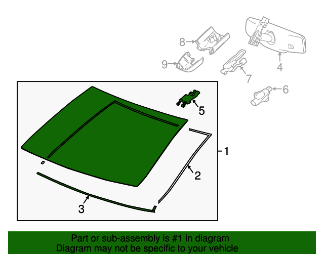 23339093 Windshield - New OEM Part From GM Parts Direct | GM Parts Store