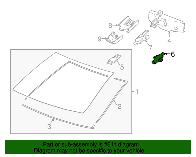 84857321 - Windshield Outside Moisture,Ambient Light, and Humidity ...