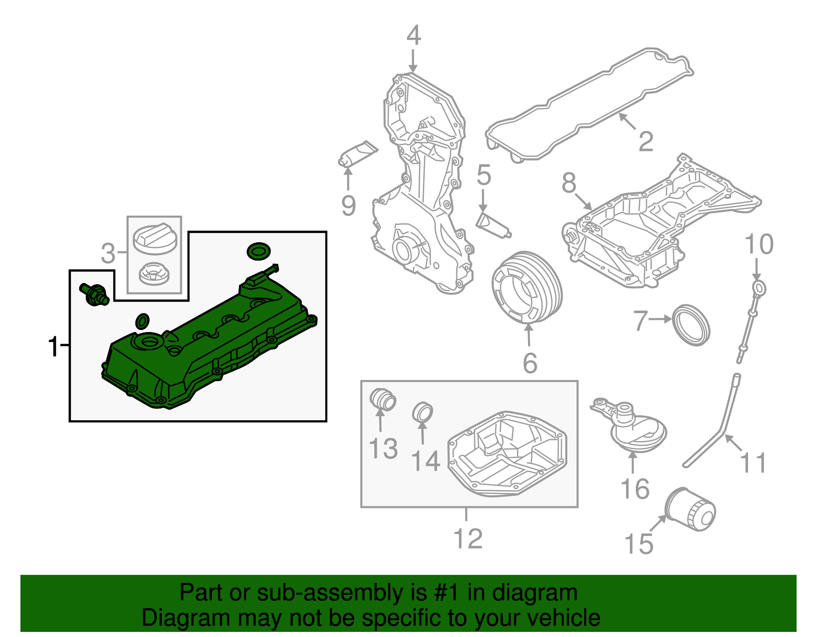 2007-2013 Nissan Valve Cover 13264-JA00A | OEM Parts Online