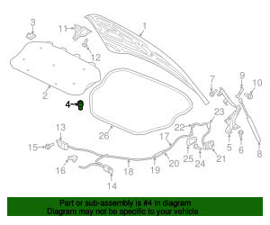 2016-2022 Volvo Hood Bumper 31402320 | TascaParts.com