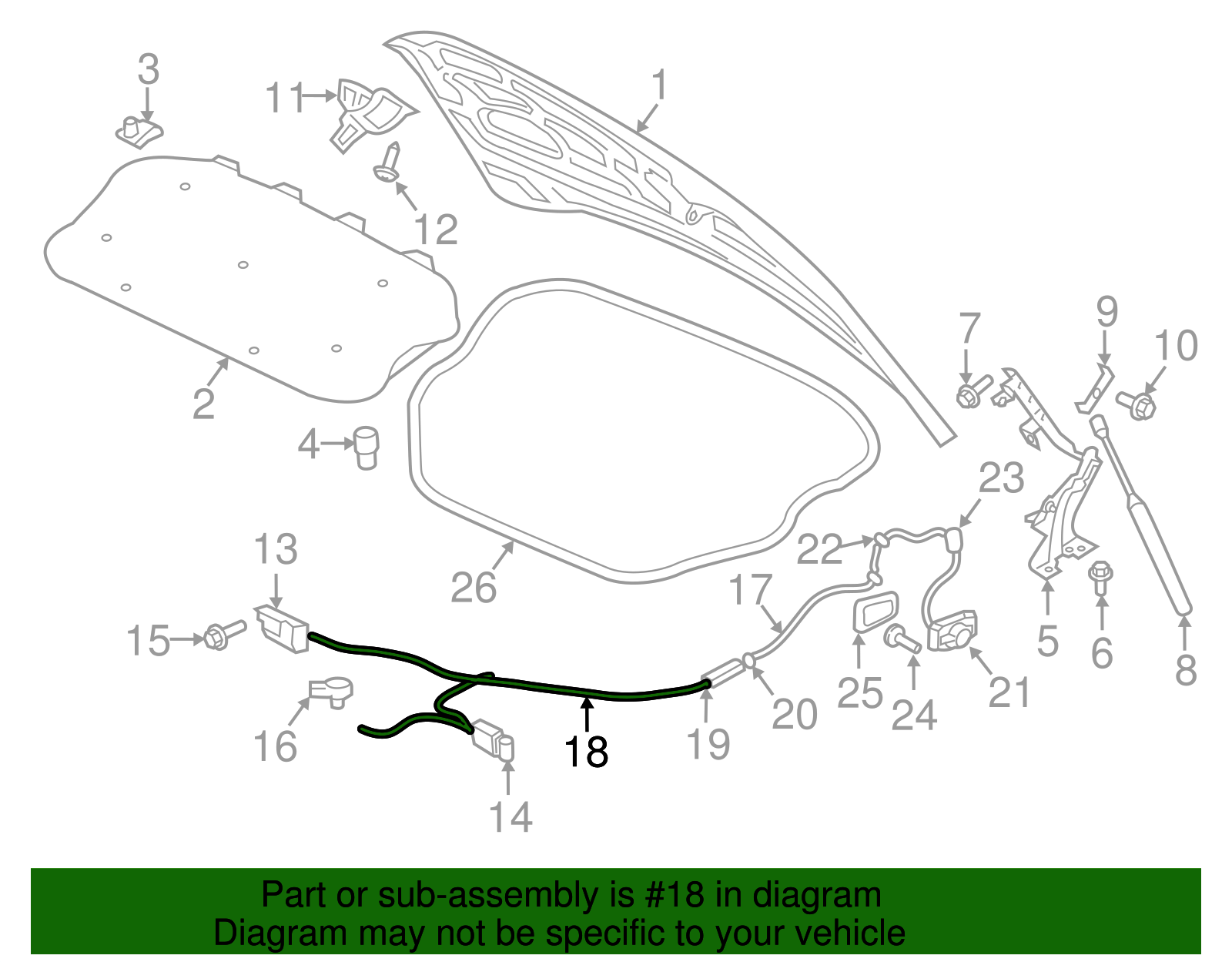 31352884 - High-Quality Hood Release Cable for 2016-2025 Volvo ...