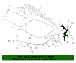 31352878 - Hood Hinge 2016-2022 Volvo XC90 | AutoNationParts.com