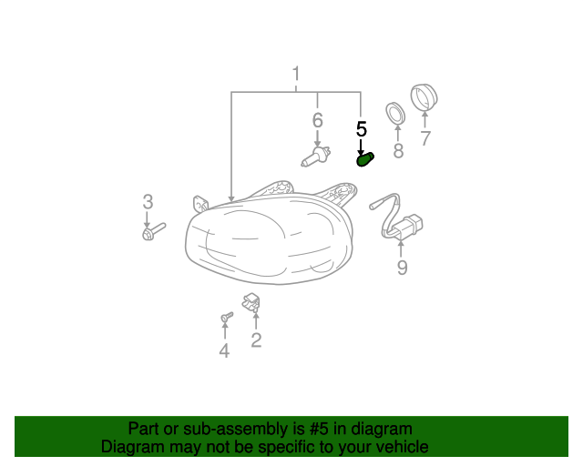 1999-2013 Hyundai Headlamp Bulb 18649-60556-L | OEM Parts Online