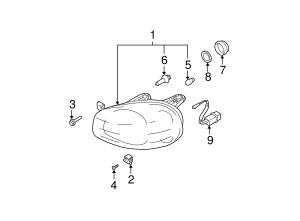 Genuine OEM Headlamp Assembly Clip Part# 92191-35000 Fits 2000-2017 ...