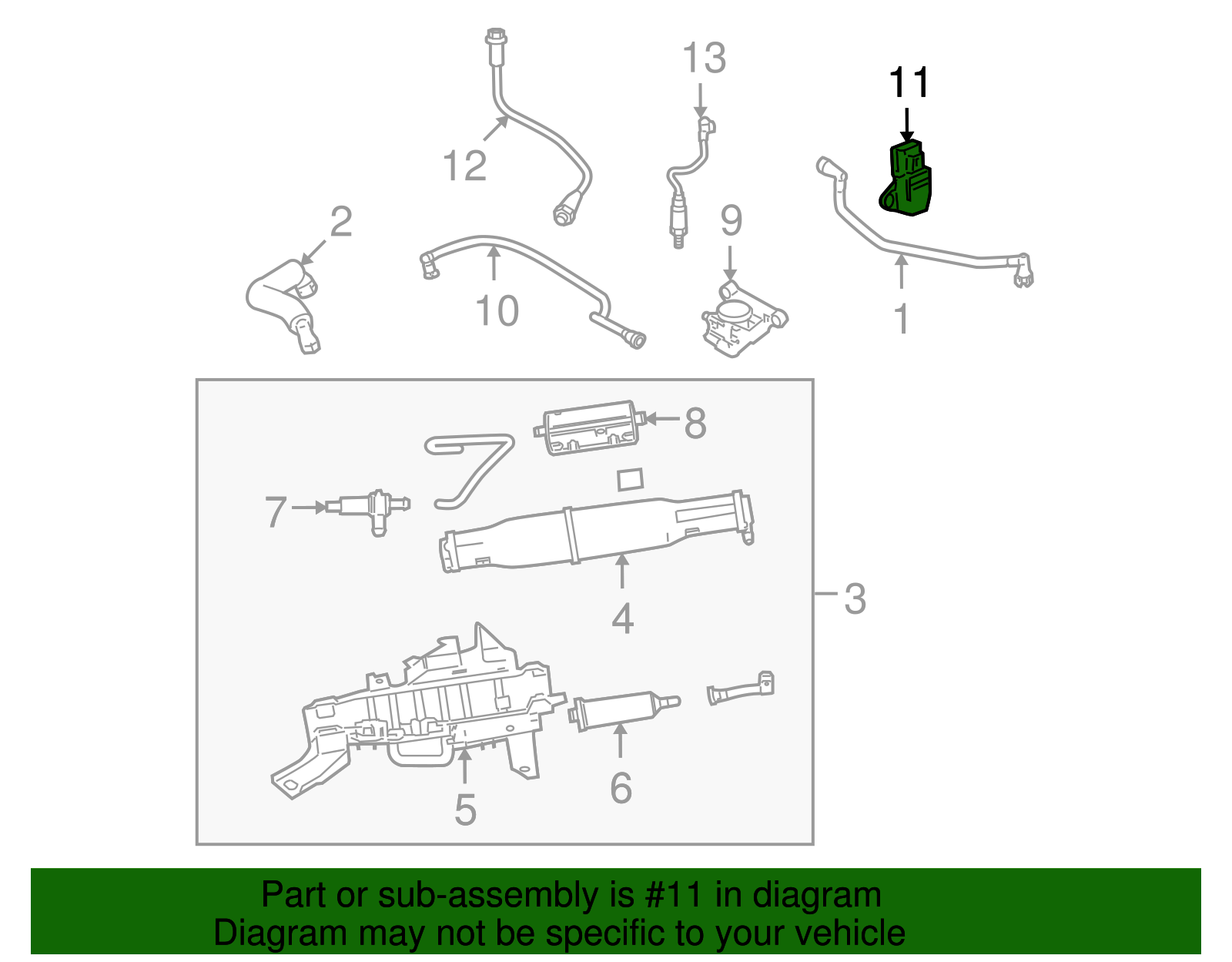 5L3Z-9D289-A - Purge Line 2006-2008 Ford | Big 3 Auto Parts