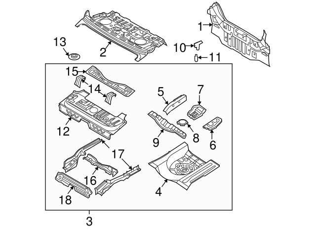 2004-2006 Chevrolet Aveo Rear End Panel 96405836 GM | Flow Automotive ...