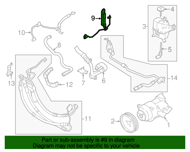 2009-2019 BMW Expansion hose Dynamic Drive 2nd part 32-41-6-795-131 ...