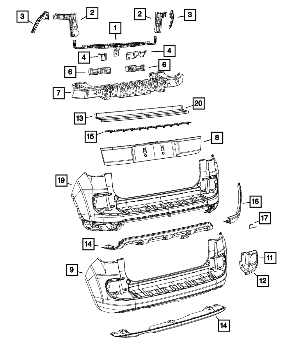 Fascia Support Bracket | 2014-2019 Fiat 500L - SKU: 68361344AA ...