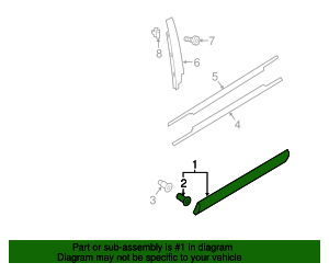 2016-2018 Audi Lower Molding 8U0-853-959-R-GRU | OEM Parts Online