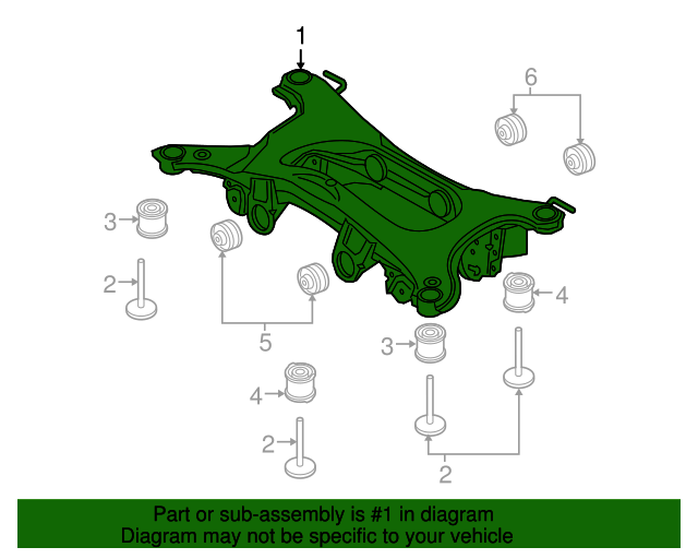 2008-2015 Land Rover LR2 Cross-Member LR048466 | JaguarParts.com