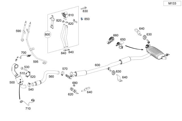 2014-2021 Mercedes-Benz Profile Clamp For Exhaust 000-995-23-33 ...