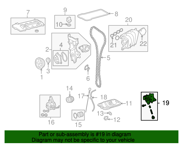 2008-2019 Toyota Oil Pump 15100-37030 | Toyota Parts