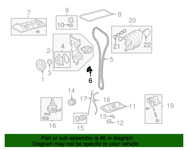 2008-2022 Toyota Engine Timing Chain Tensioner 13549-0T020 | Toyota OEM ...