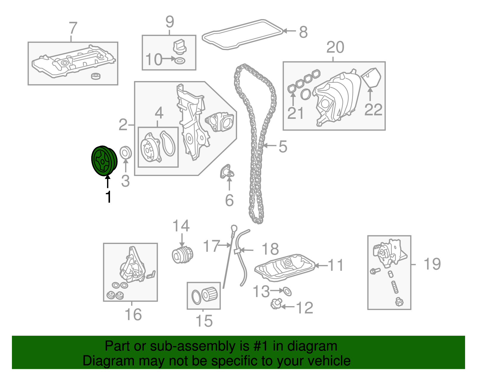 2008-2013 Toyota Crankshaft Pulley 13470-37020 | OEM Parts Online